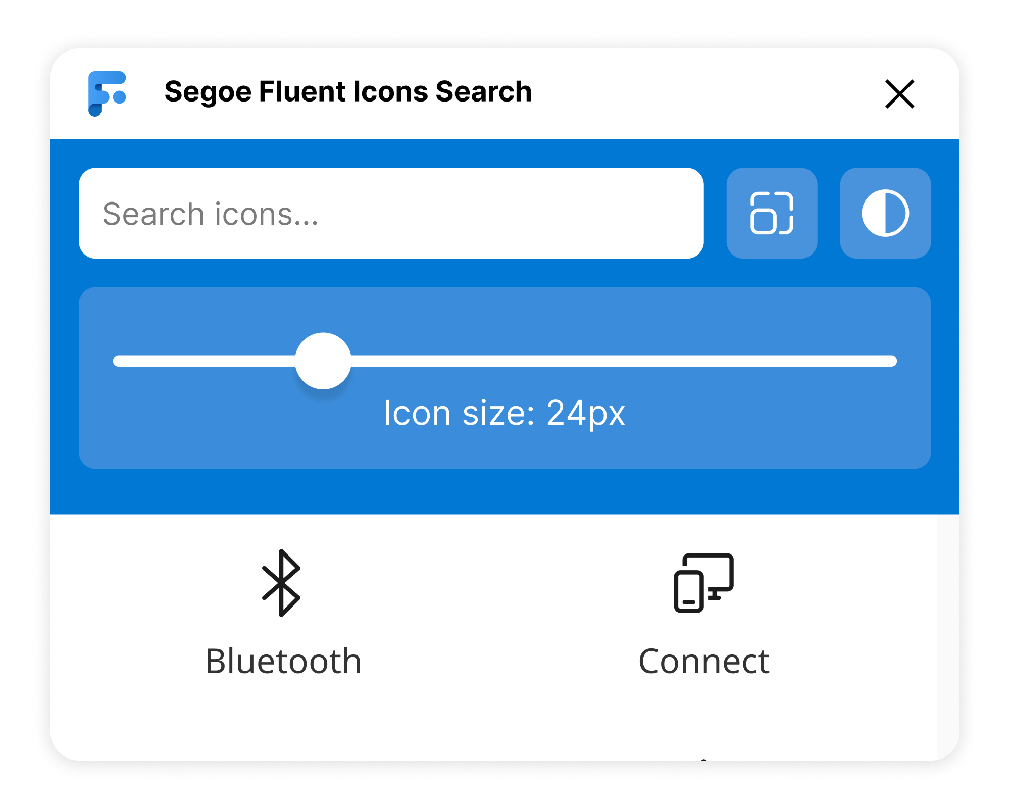 Segoe Fluent Icons Search